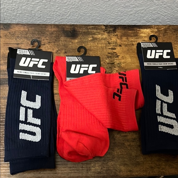 UFC | Underwear & Socks | Ufc Mens Black And Red Crew Socks | Poshmark